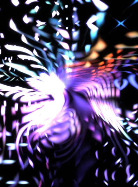 Light particle trails. Light explosion star with glowing particles and ...