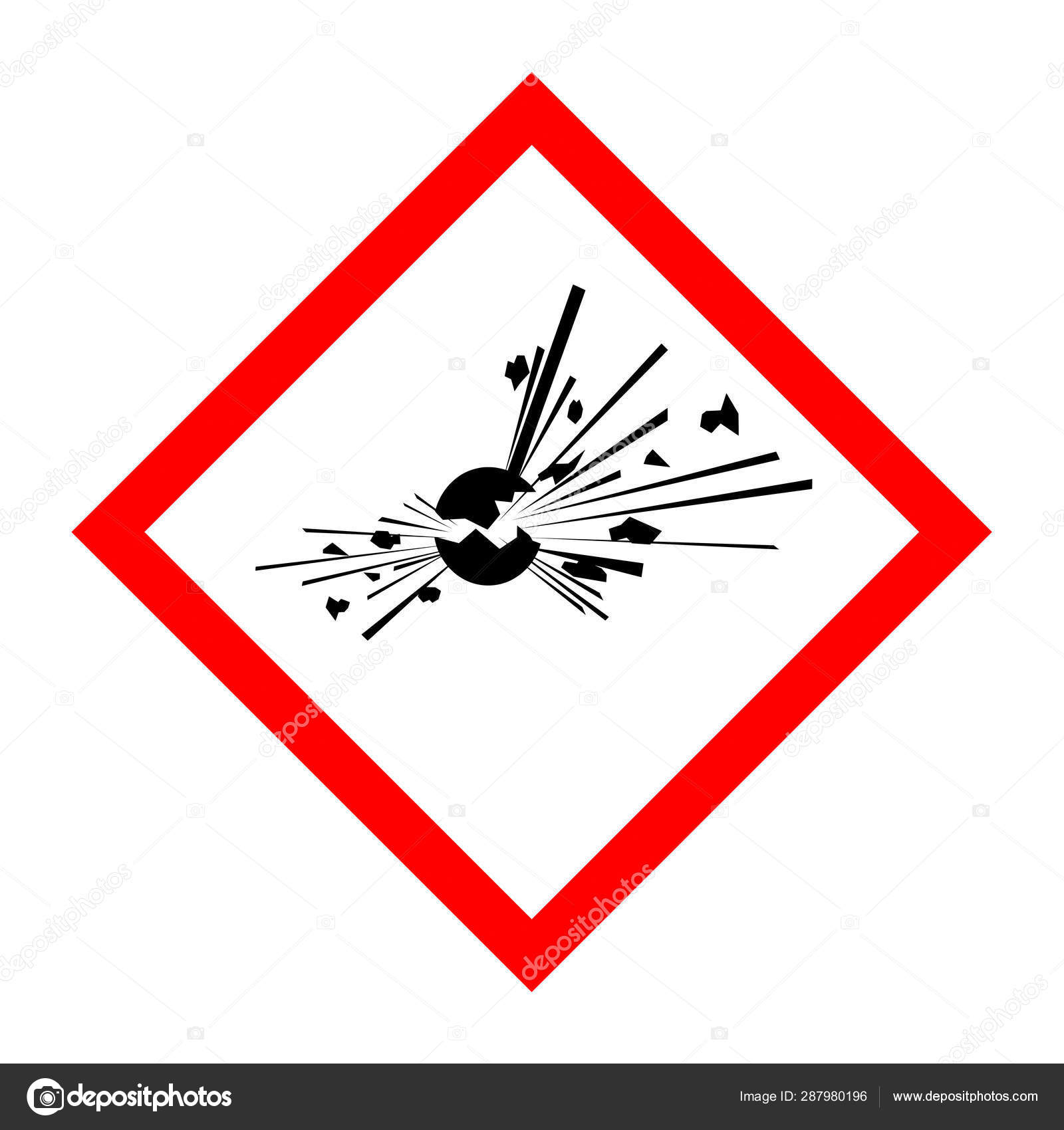 Pictogram Explosive Substances Stock Photo by ©ricochet69 287980196