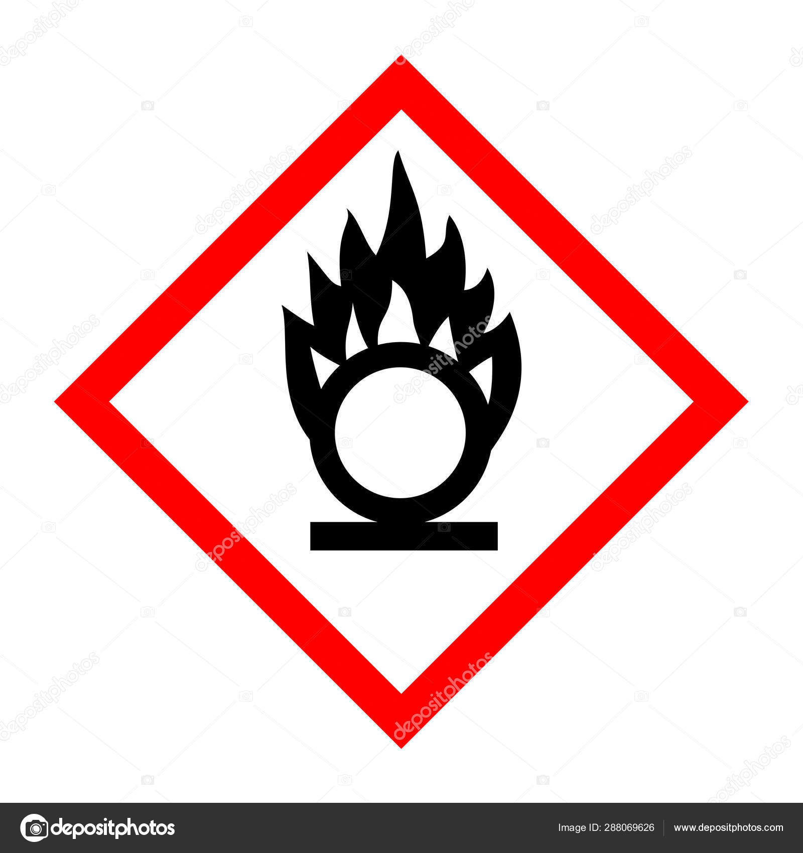 Pictogram Oxidizing Substances Stock Photo by ©ricochet69 288069626