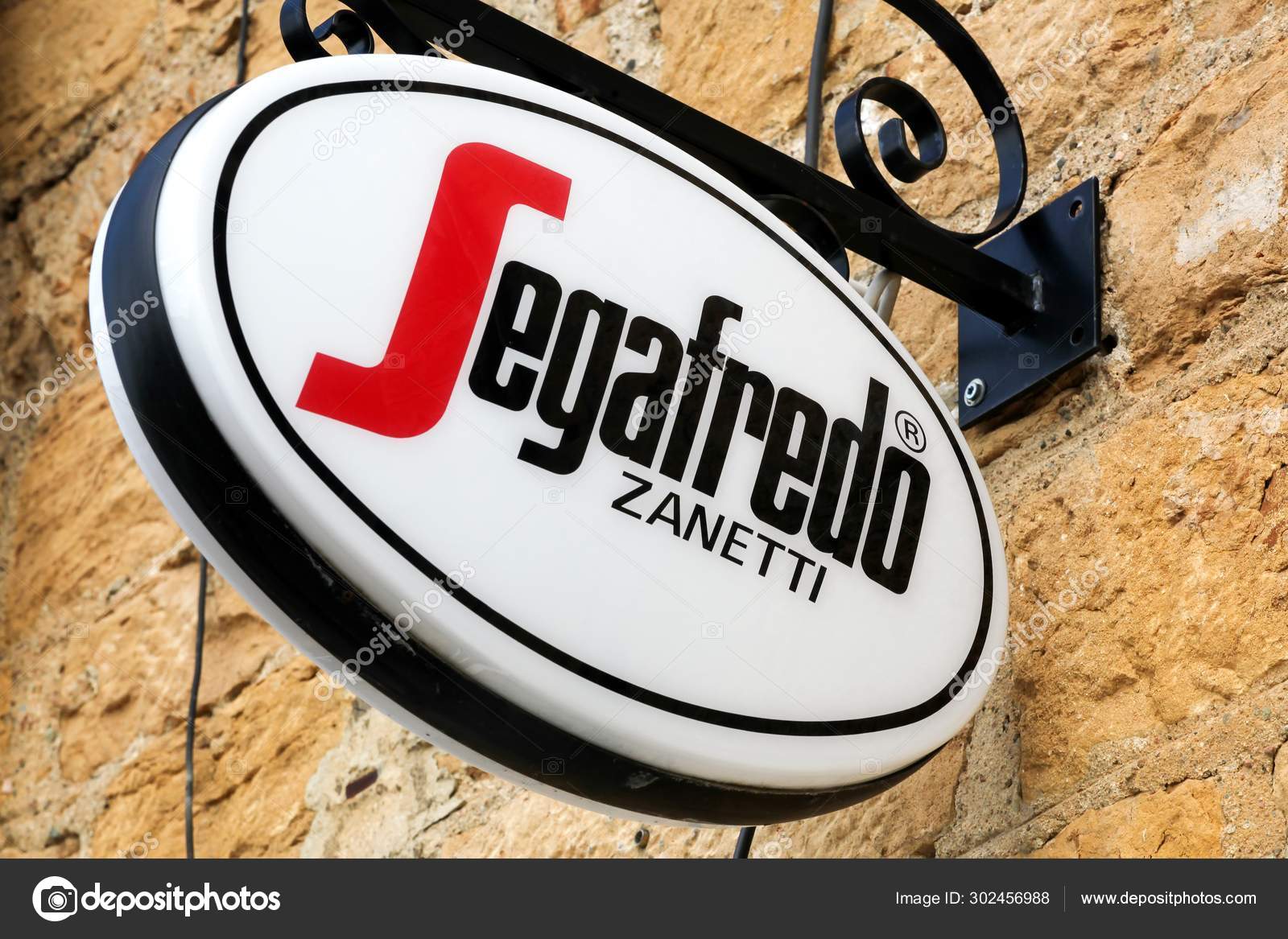 Les Cheres France August 2019 Segafredo Logo Wall Segafredo Italian ...