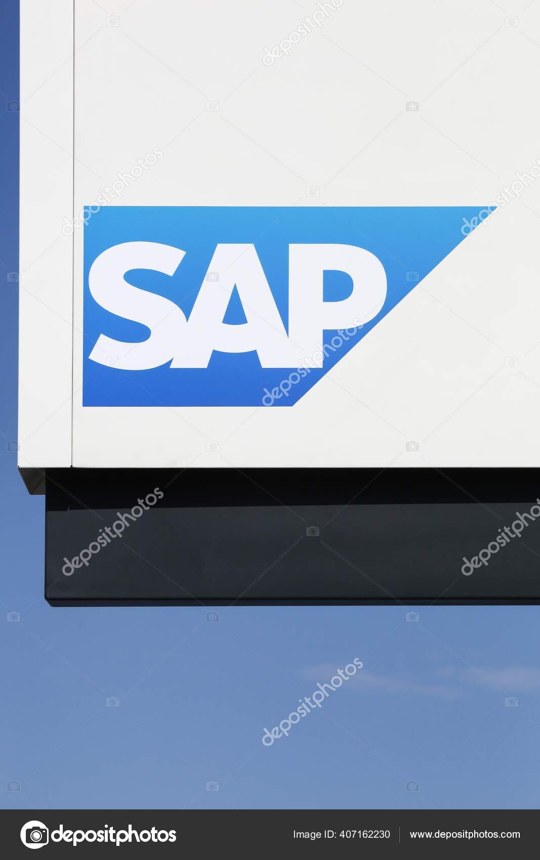 Aarhus Denmark August 2018 Sap Logo Wall Sap European Multinational ...
