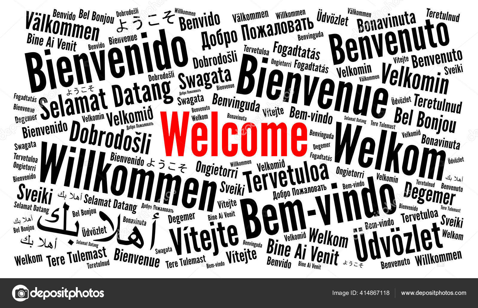 Welcome Word Cloud Different Languages — Stock Photo © ricochet69 ...