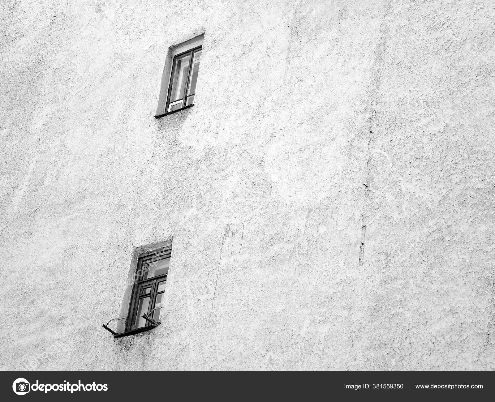 Two Full Wall Windows Old House — Stock Photo © Vladimir991 #381559350