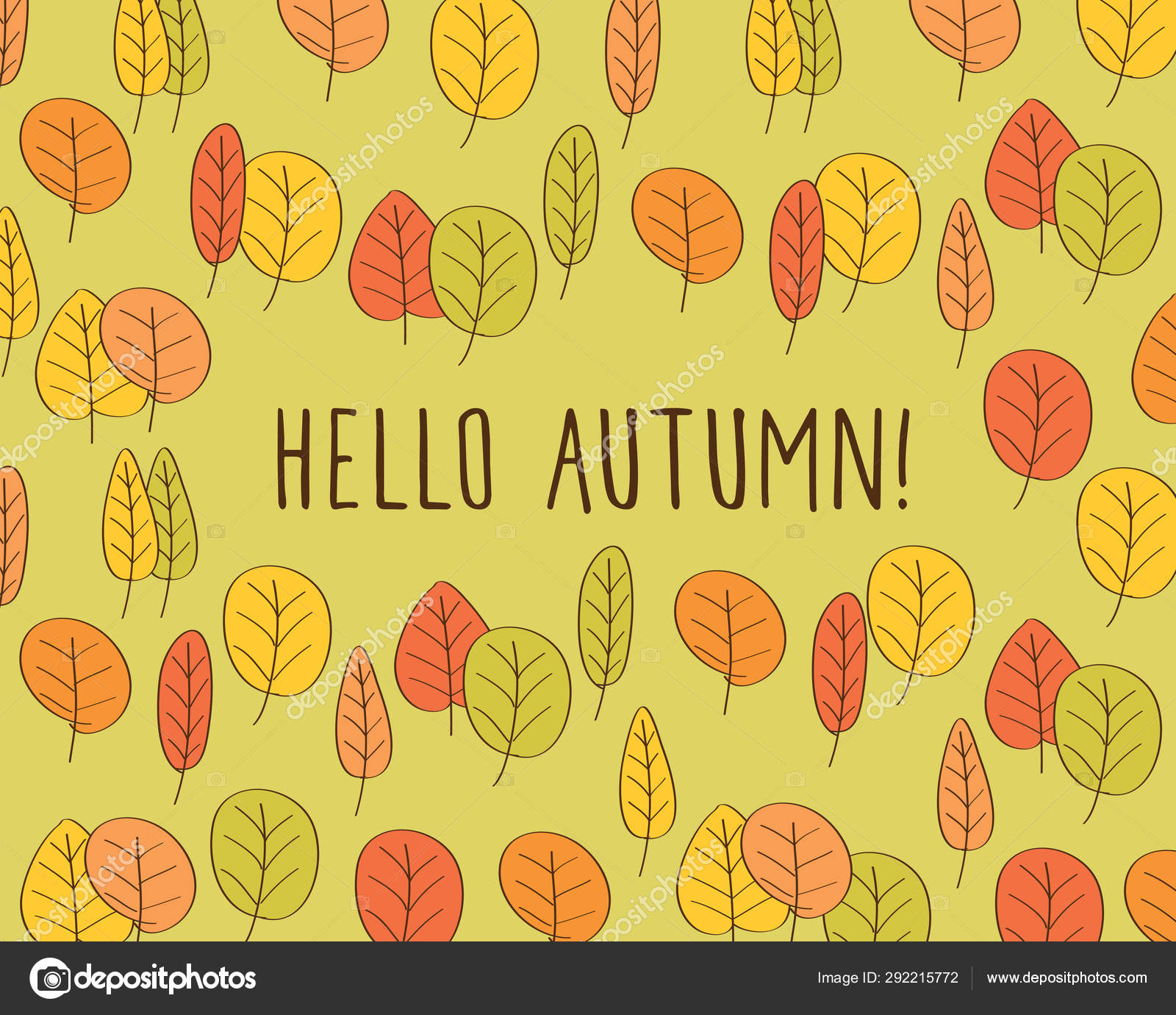Hello autumn simple background. Stock Vector by ©tkoko 292215772