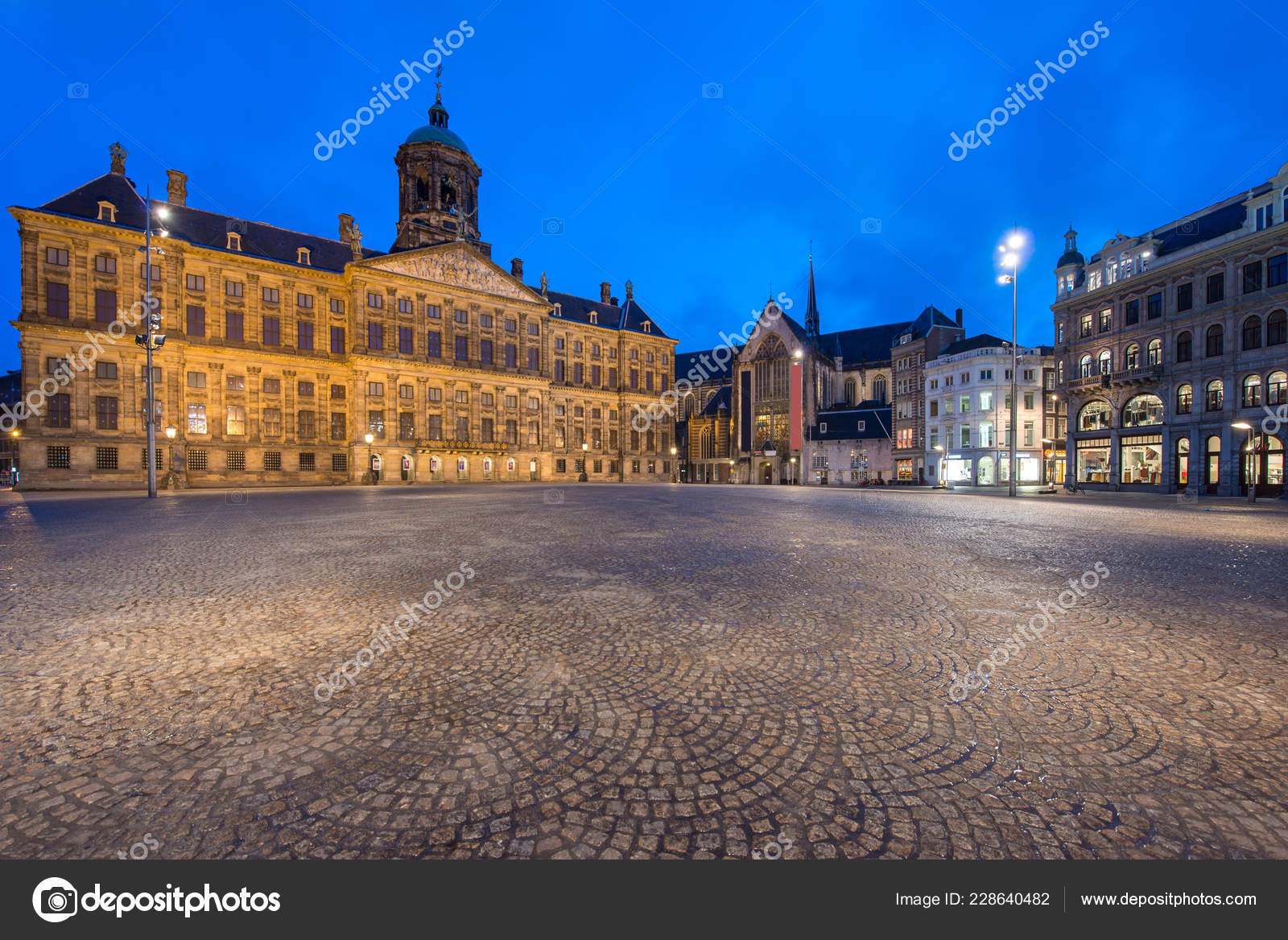 Royal Palace Dam Square Amsterdam Netherlands Dam Square Famous Place ...