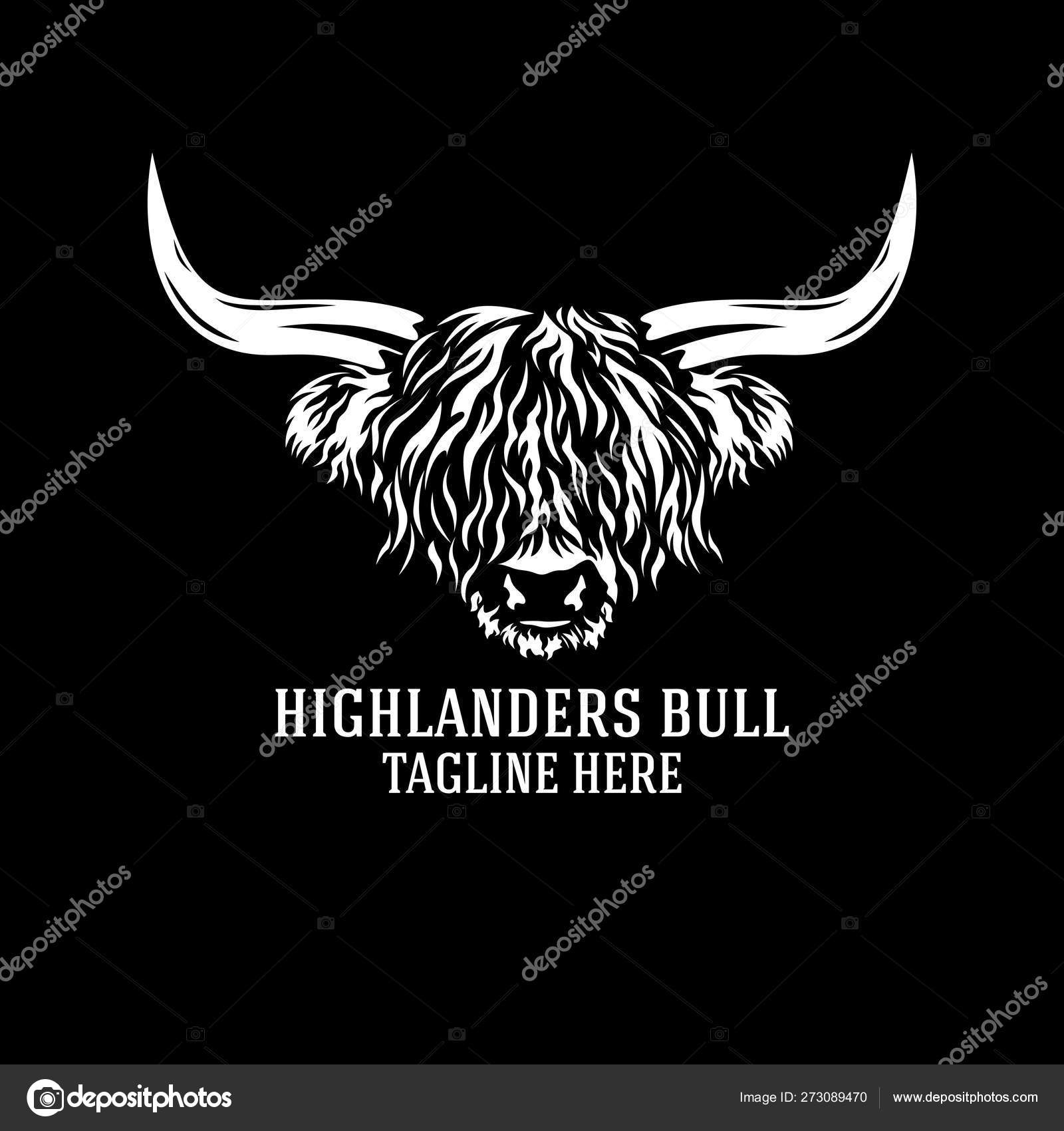 Modern Highlanders Bull Logo Vector Illustration Stock Vector Image by ...