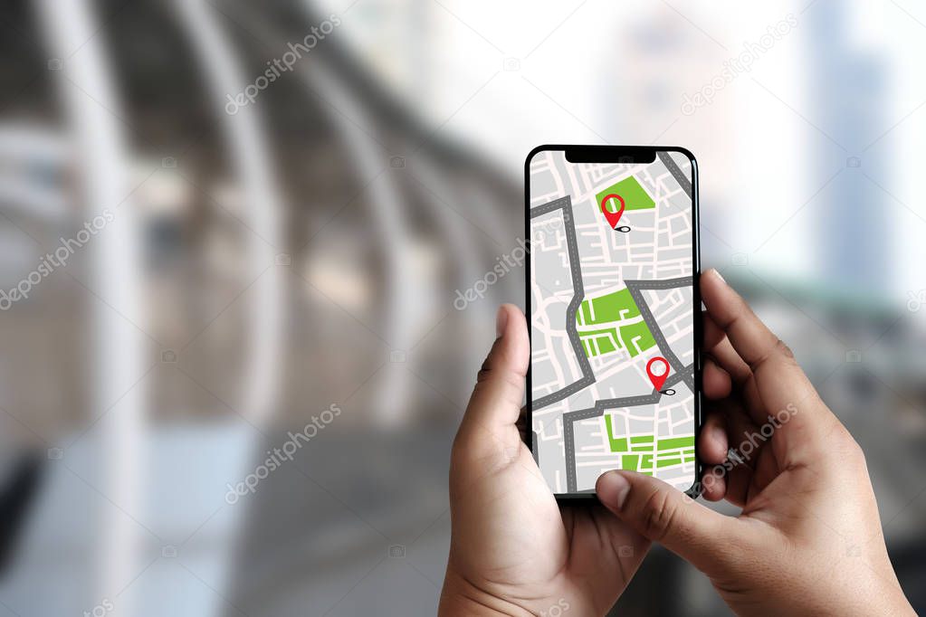GPS Mapa a la ruta Conexión de red de destino Ubicación Mapa de calles ...