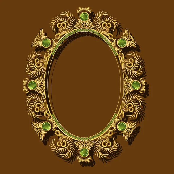100,000 Oval gold frame Vector Images | Depositphotos