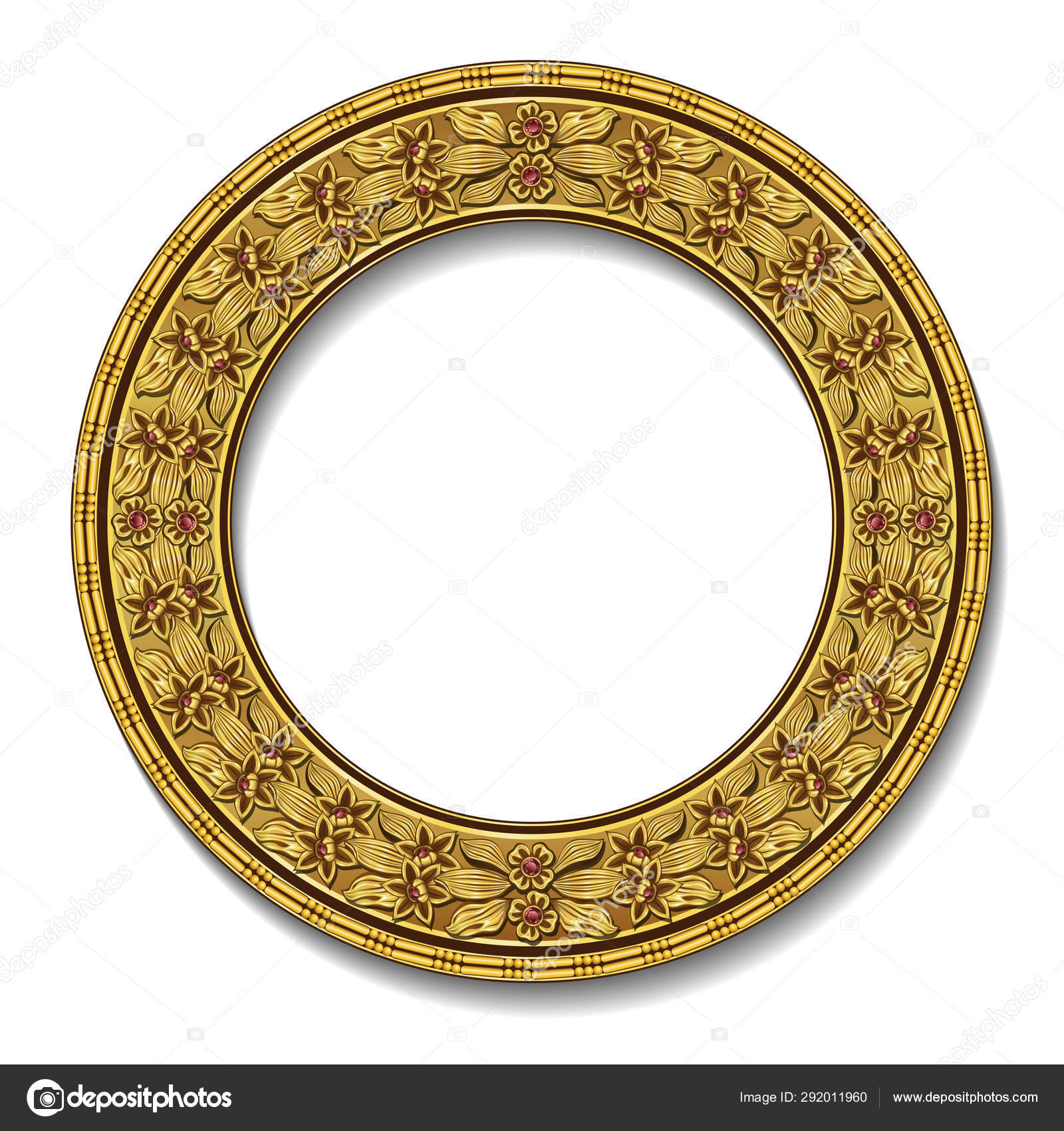 Frame gold color with shadow Stock Vector by ©M.Svetlana 292011960