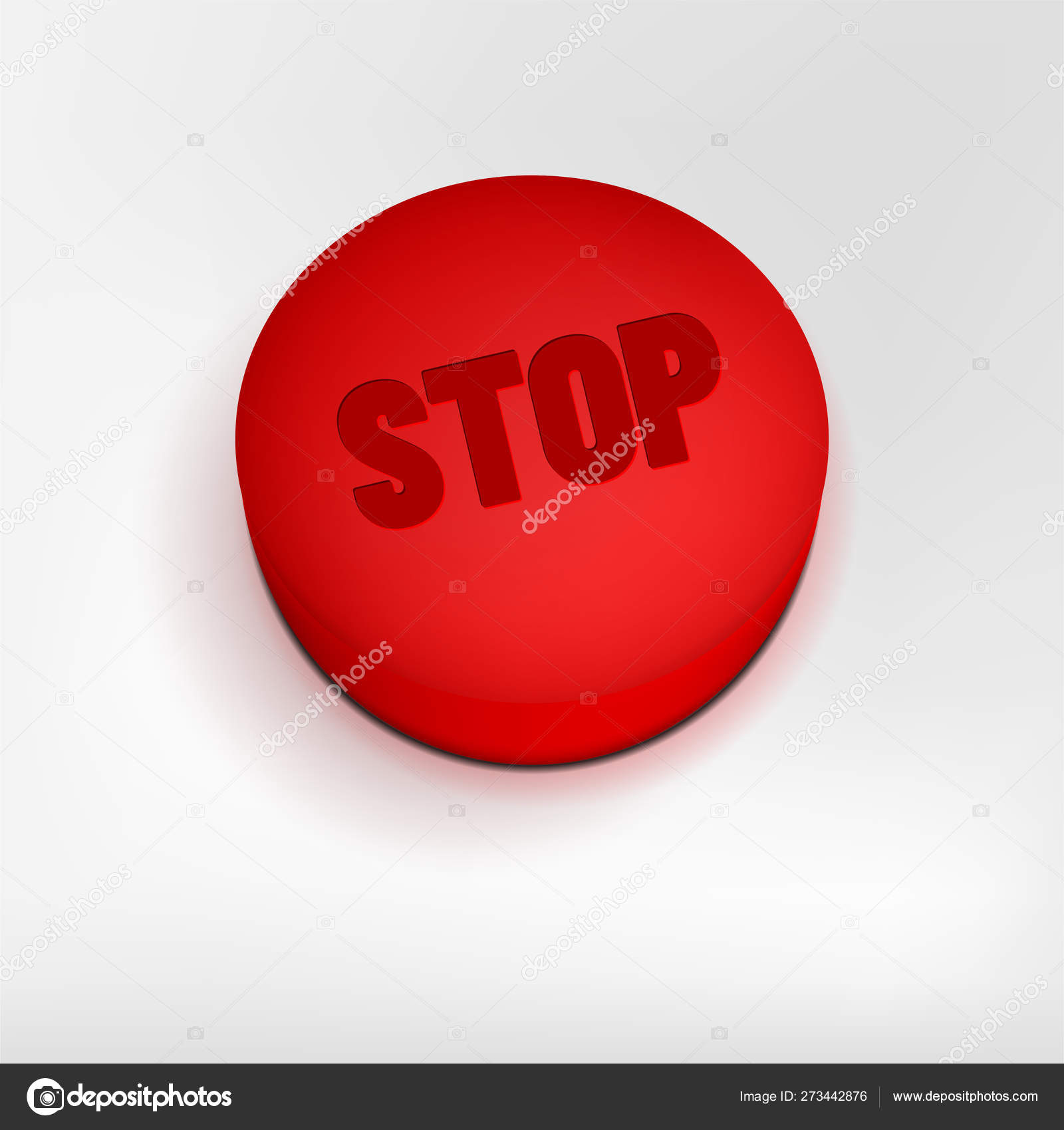 Red button with STOP text on gray background Stock Vector Image by ...