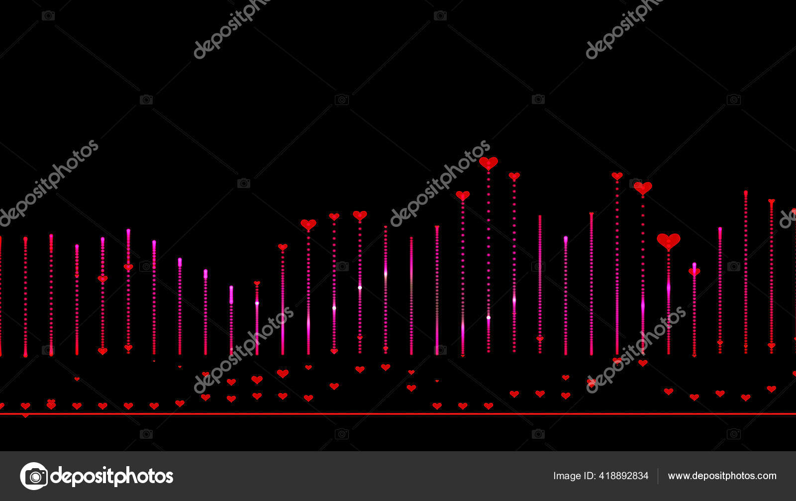 Love Sound Equalizer Hearts — Stock Photo © catsence #418892834