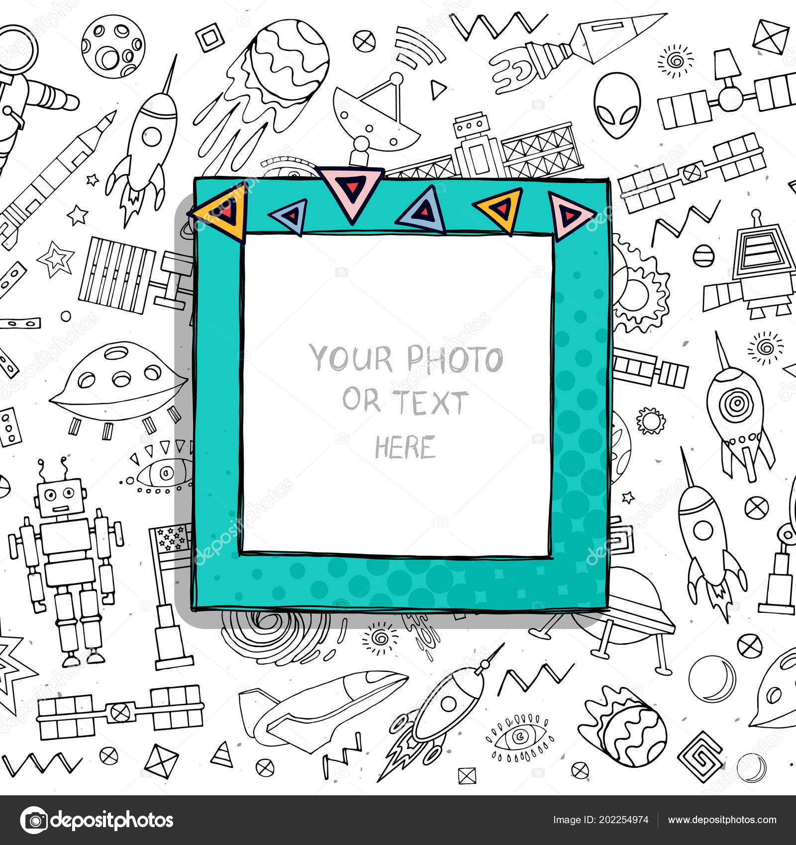 Cartoon template frame Stock Vector by ©Liubou 202254974