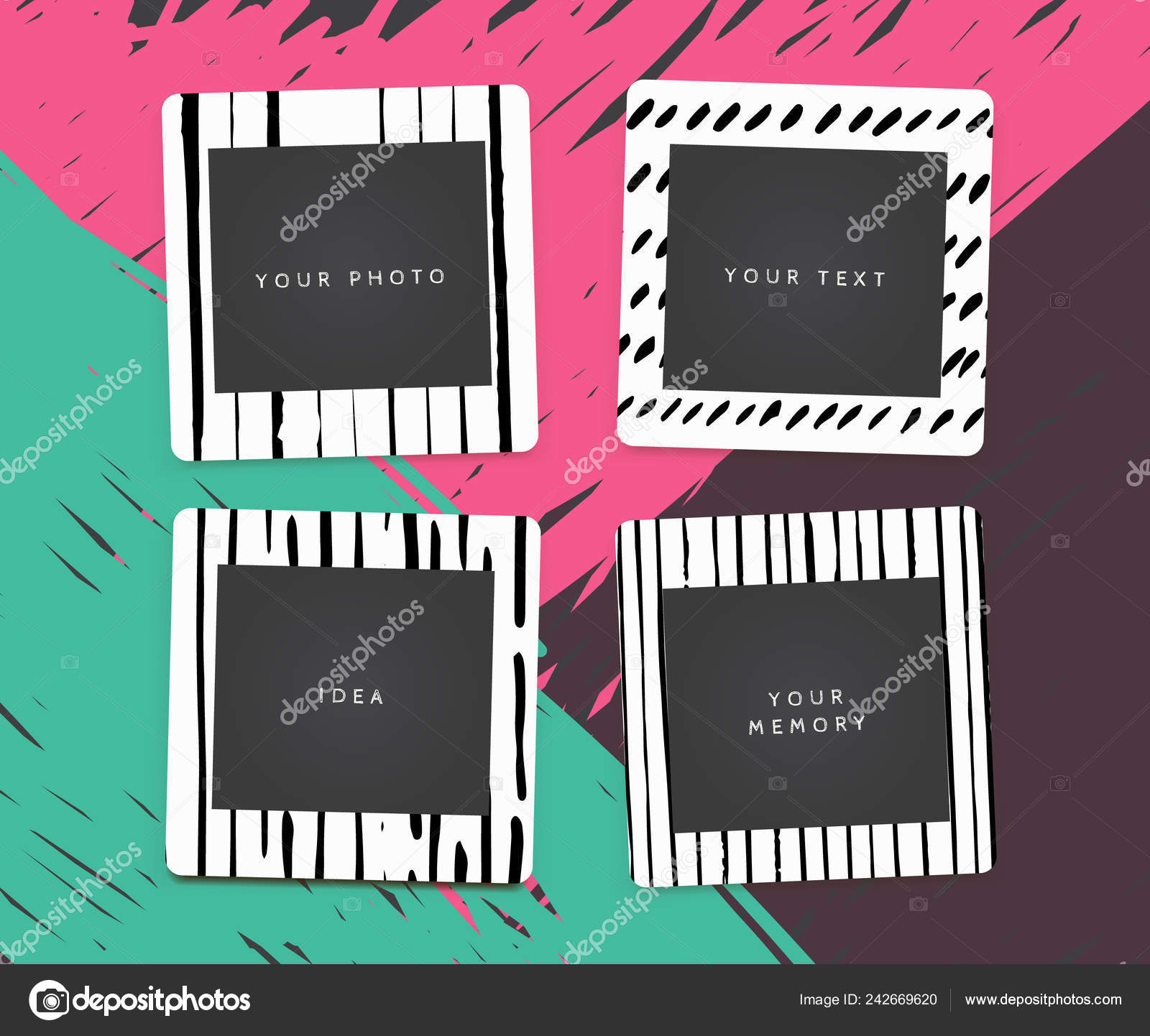 Template vector photo frames Stock Vector by ©Liubou 242669620
