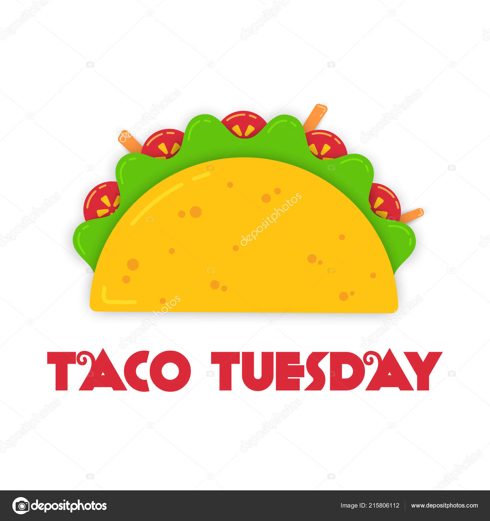 Traditional Tacos Meal Tuesday Event Illustration Spicy Delicious ...