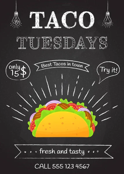 Taco tuesday Vector Art Stock Images | Depositphotos