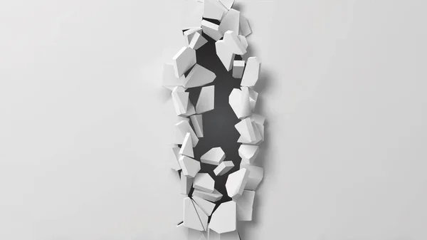 3d vector illustration of exploding white wall Stock Vector by ©kasezo2 ...