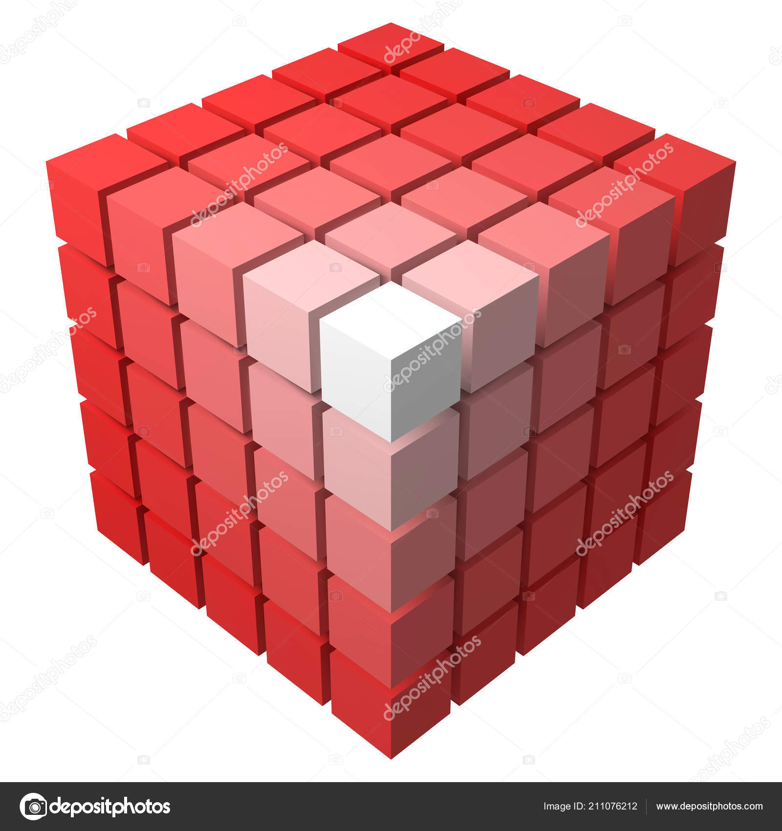 3d style vector cubic form made of with smaller cubes. Stock Vector by ...