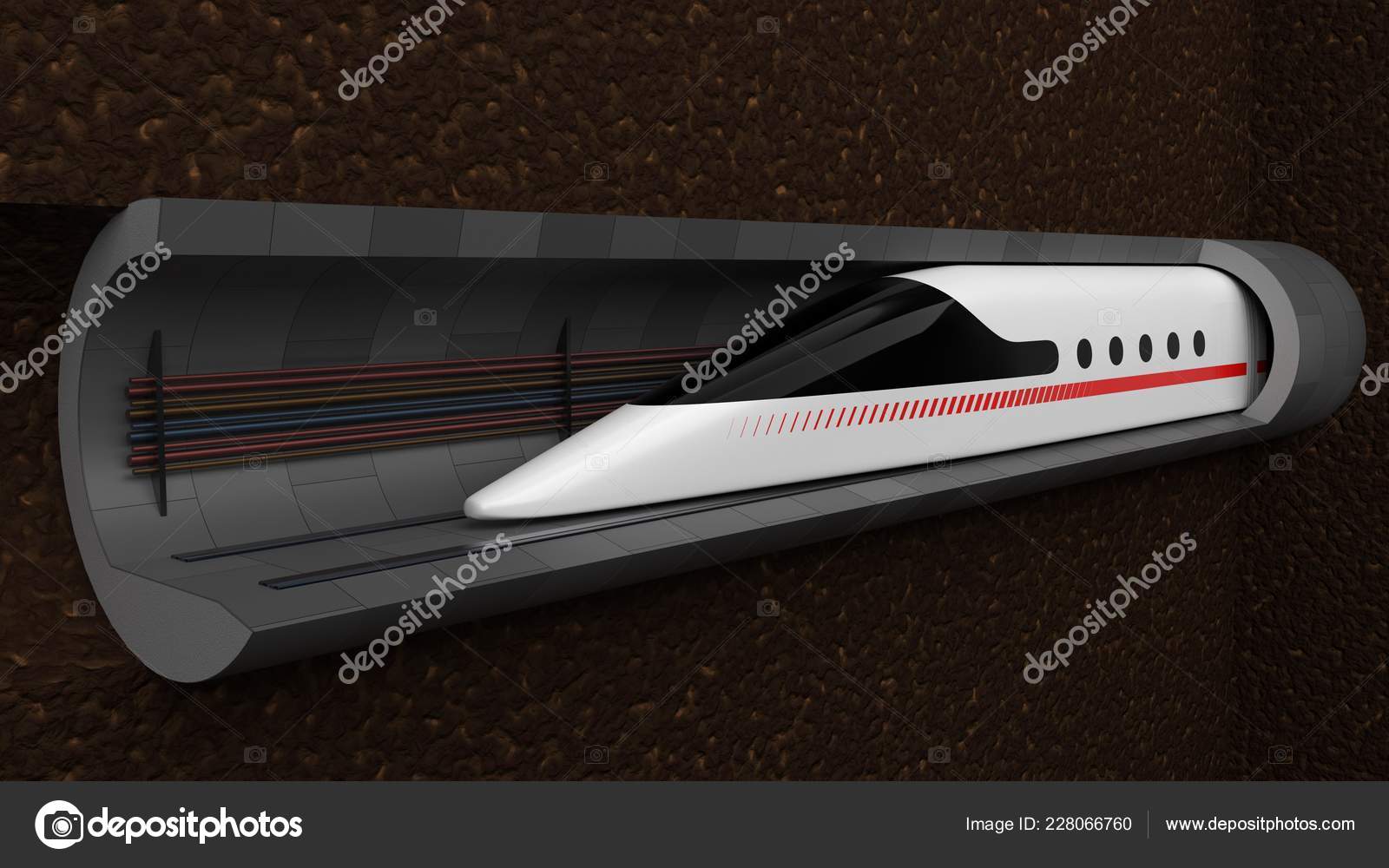 High speed train. concept design for magnetic levitation and vacuum ...