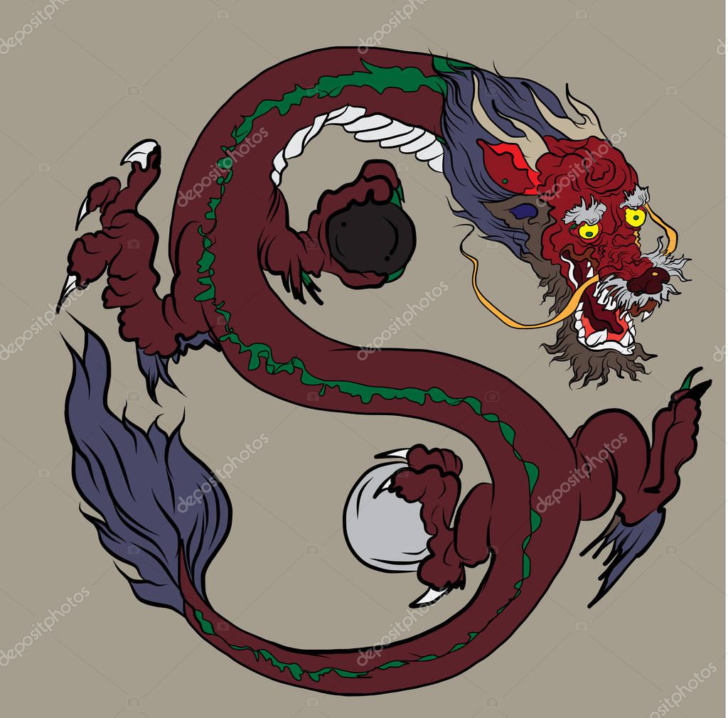 Antica Arte Giapponese Del Drago