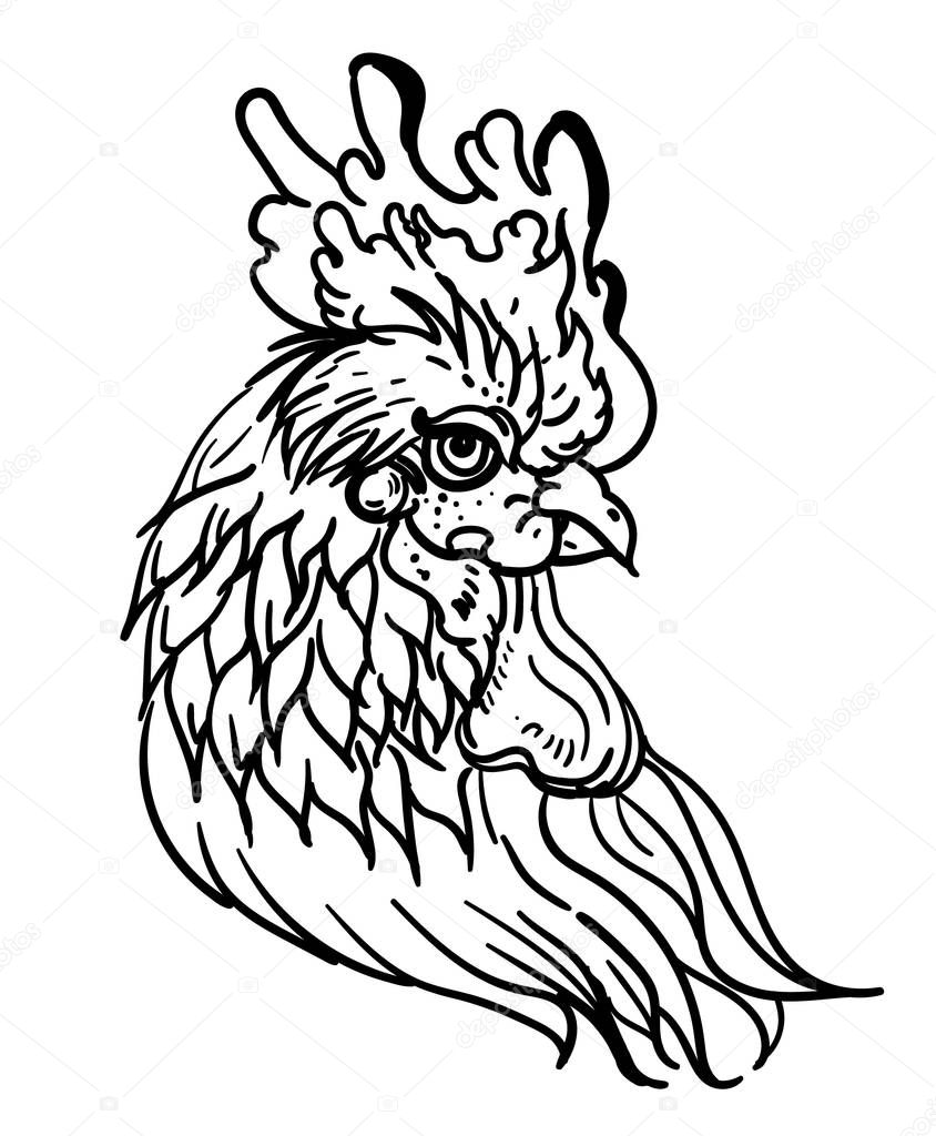 Geleneksel çiçek Dövmesi Siyah Ve Gri