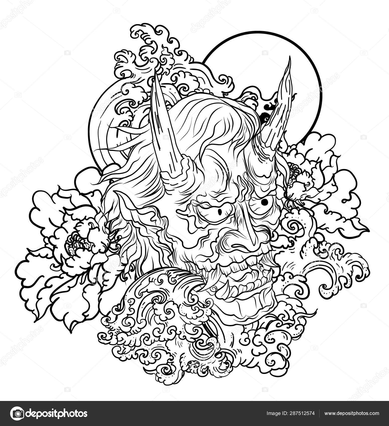 Dessins De Tatouage De Masque Chinois