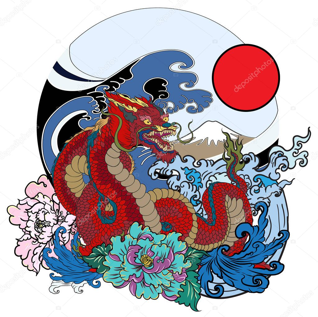 Antica Arte Giapponese Del Drago