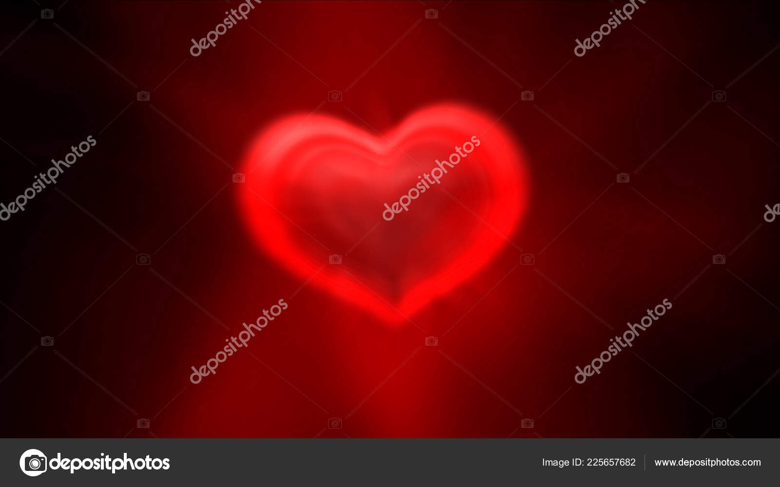 Red Heart Neon Glow — Stock Photo © alexnako #225657682