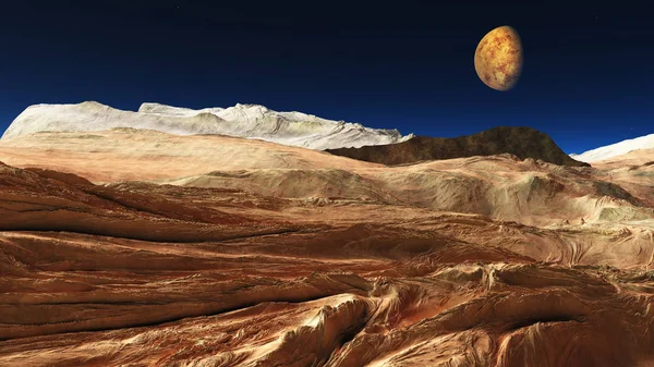 space mars terrain aerial shot - Stock Image - Everypixel