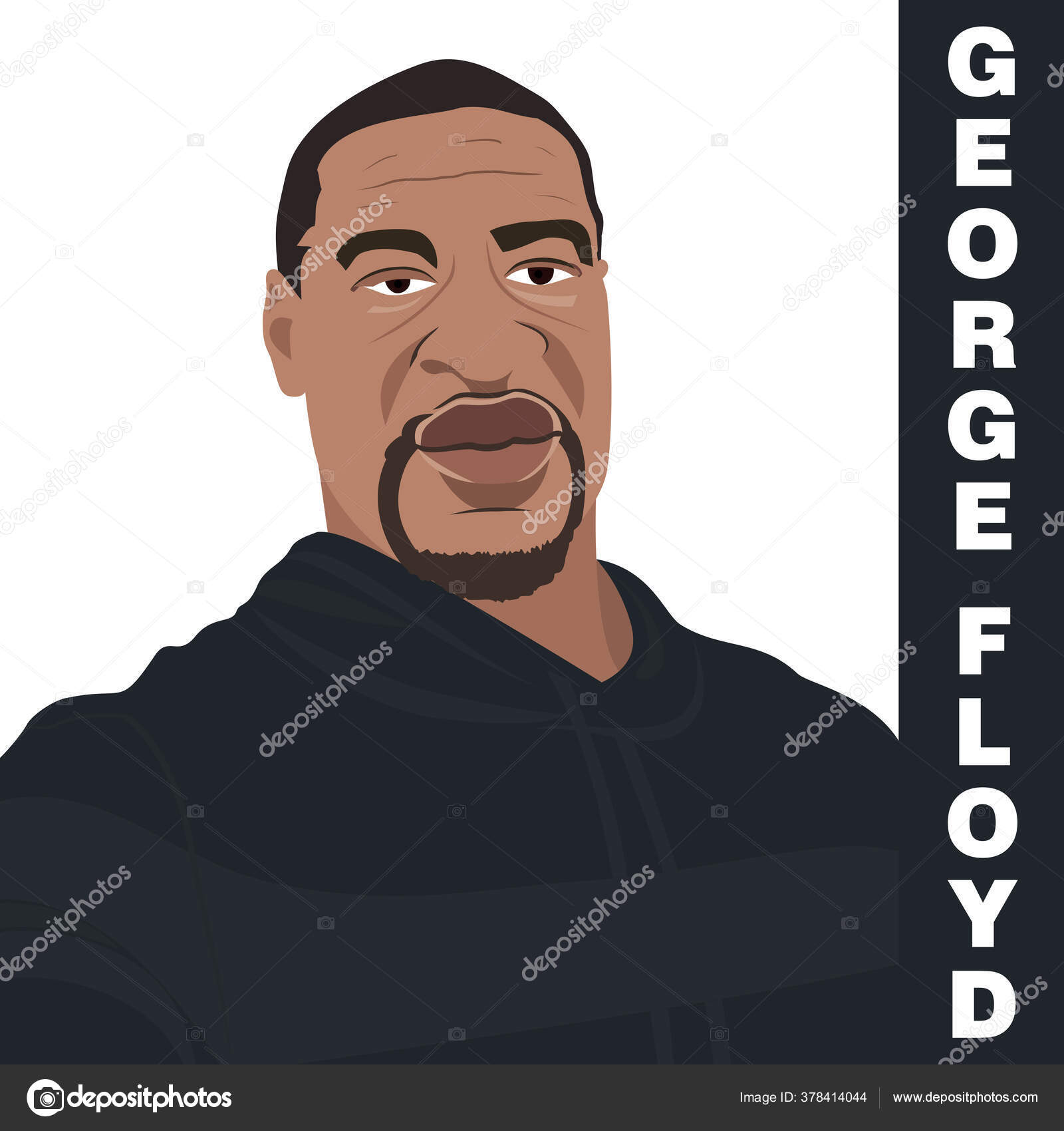 May 2020 Vector Illustration George Floyd Flat Style Art Isolated Stock ...