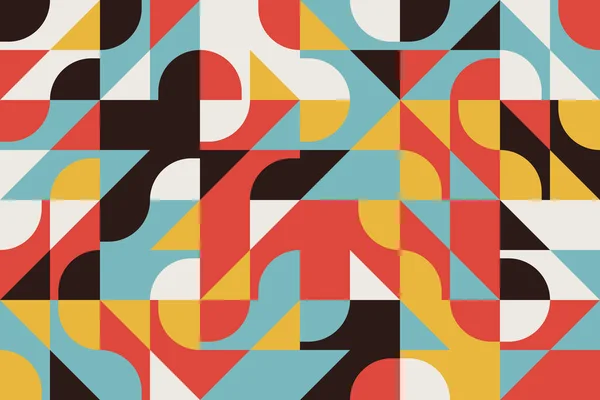 Abstract Mosaic Artwork Design Simple Shapes Figures Geometrical Pattern Graphics Stock Vector ...