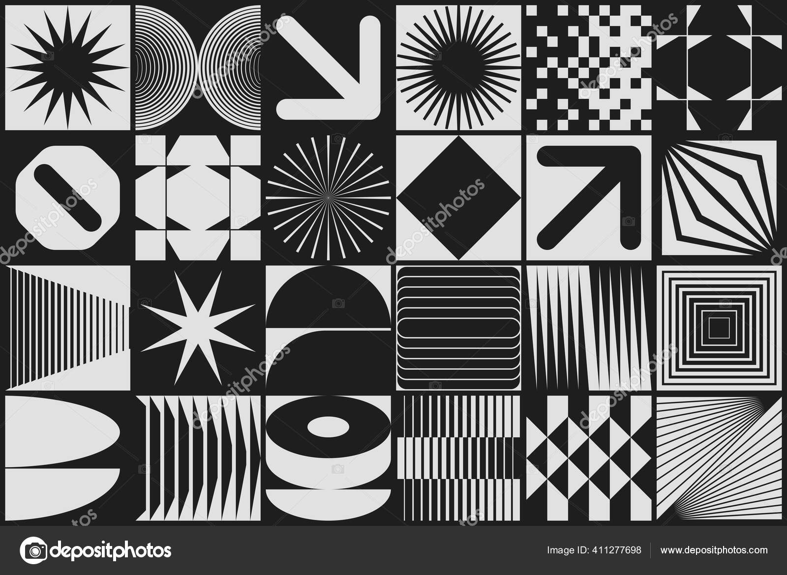 Swiss Design Style Abstract Poster Layout Geometric Graphics Bold ...