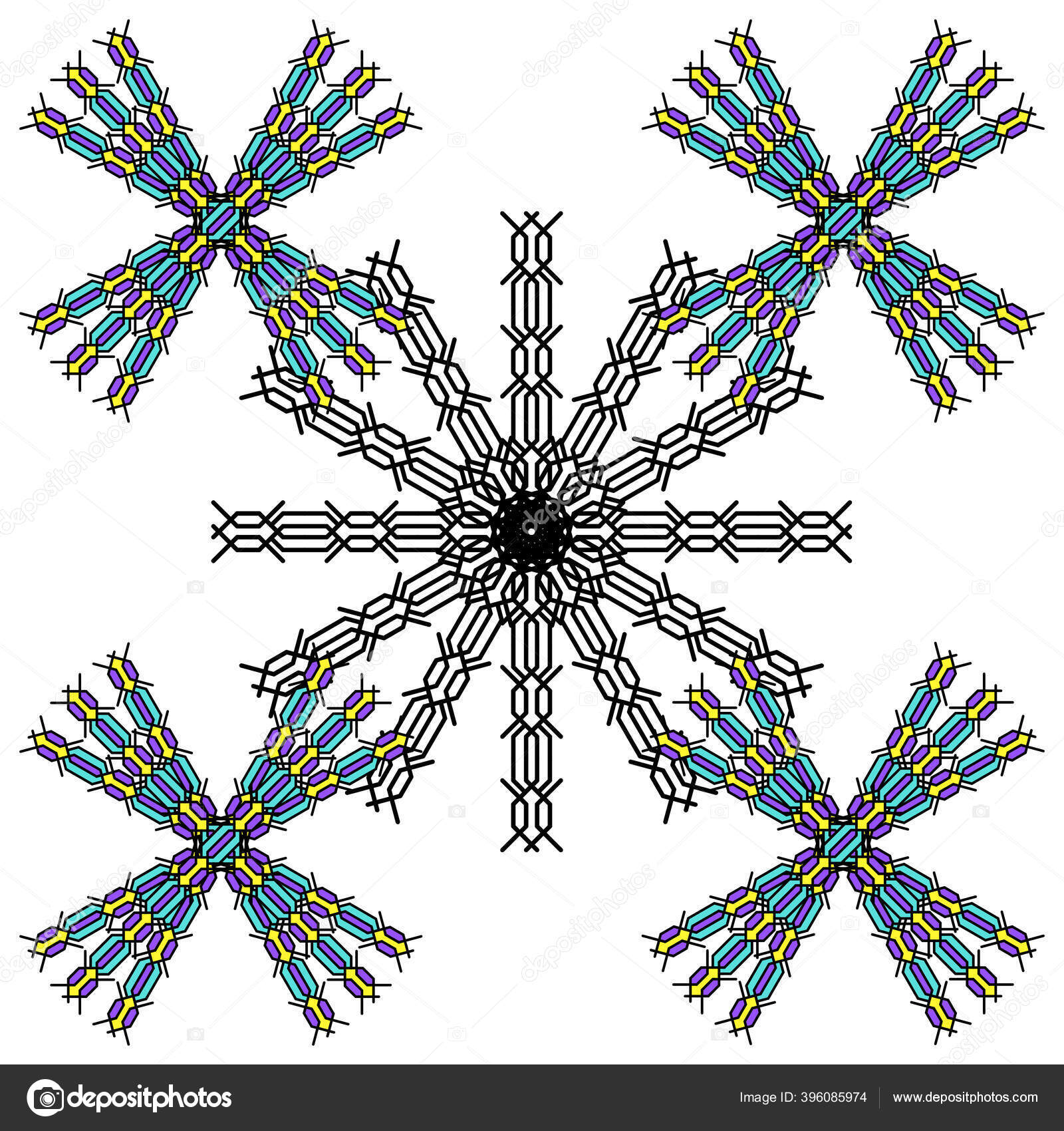 Variants Braided Pigtail Pattern Made Grid Cells White Background ...