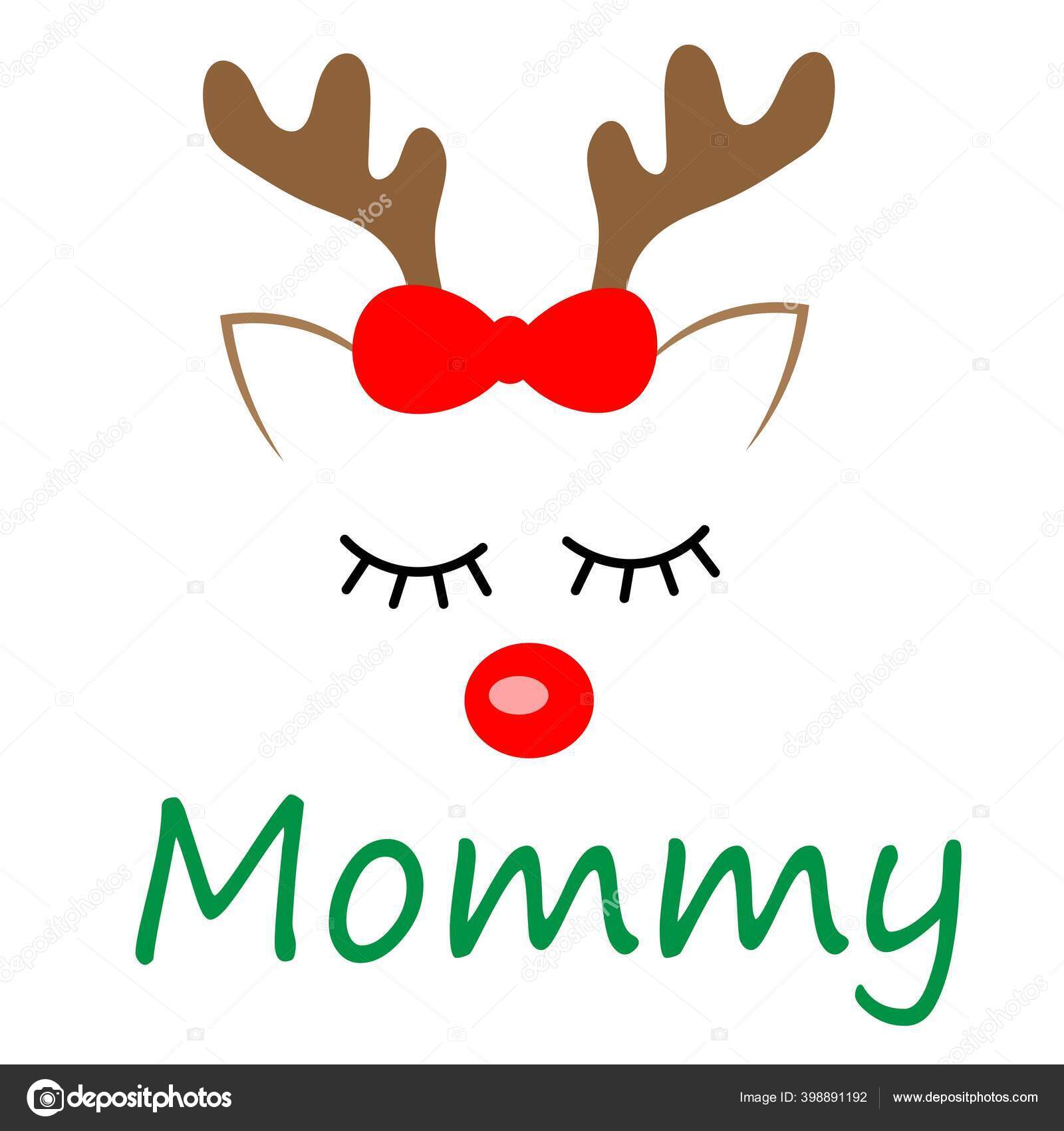Illustration Cute Christmas Reindeer Face — Stock Photo © lillyrosy ...