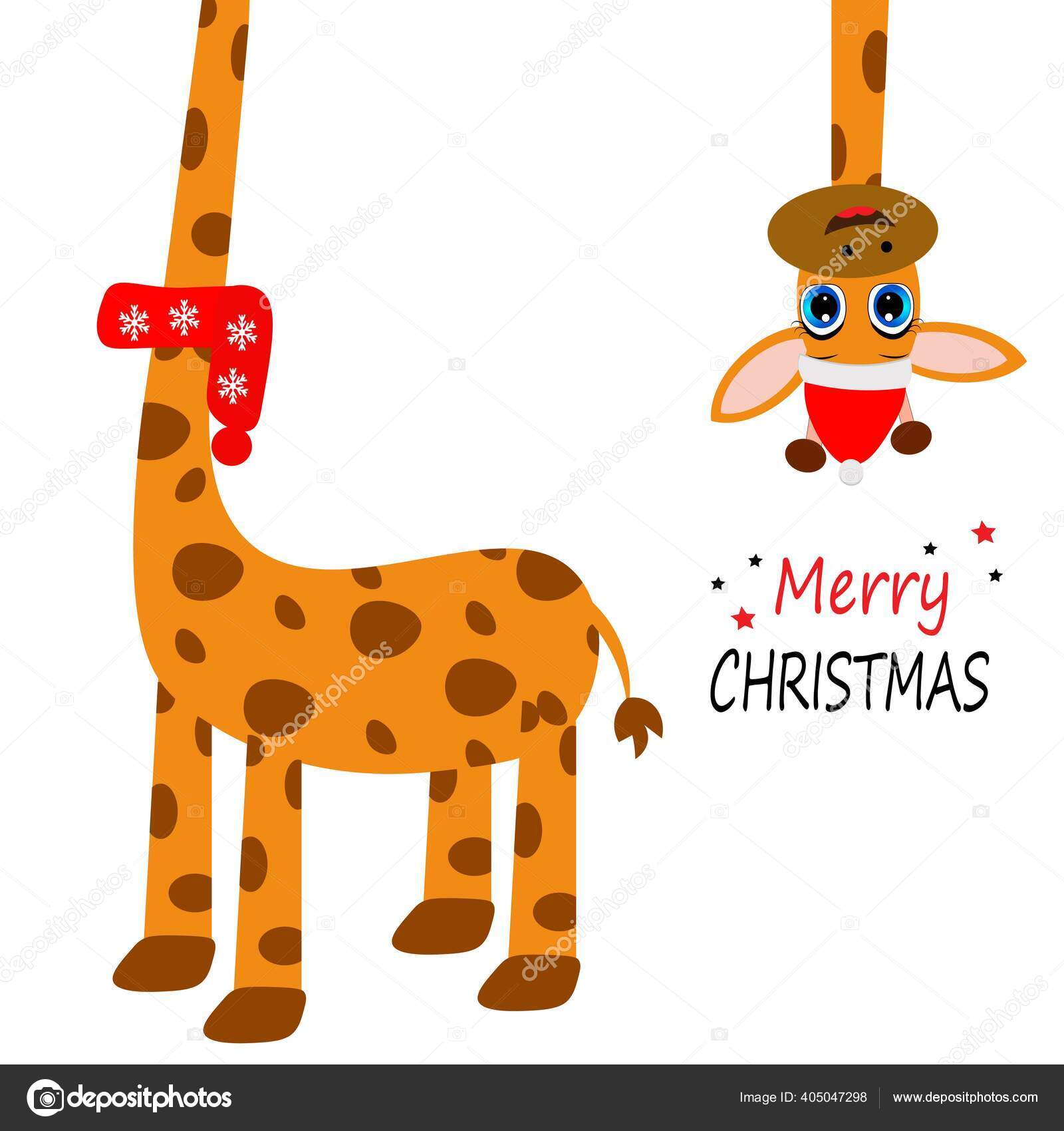 Christmas Giraffe Wallpaper