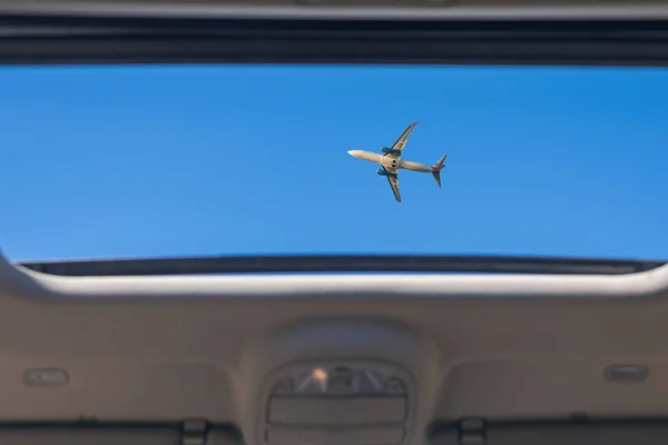 Plane over car Stock Photos, Royalty Free Plane over car Images ...