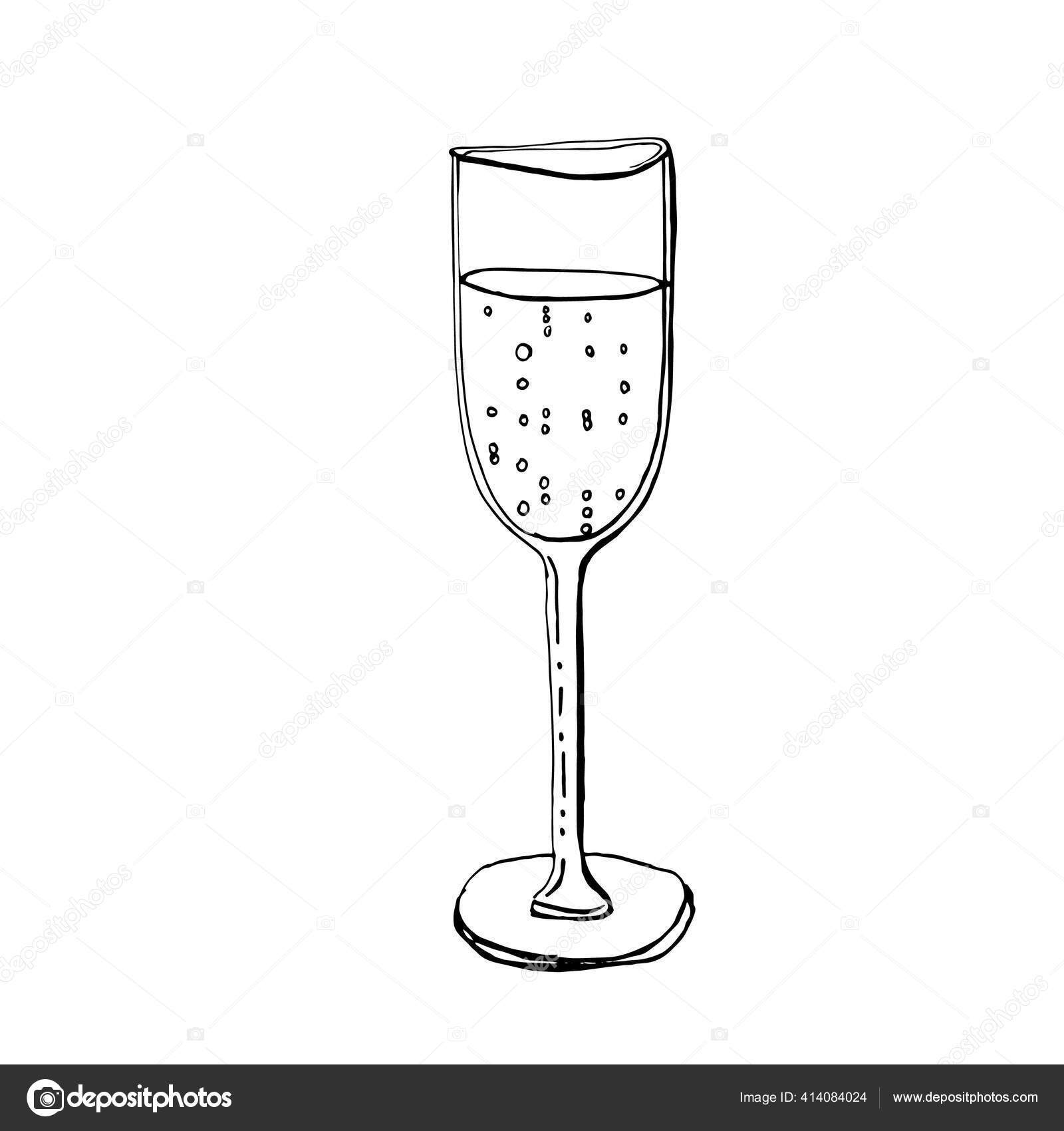 Champagne Glass Outline