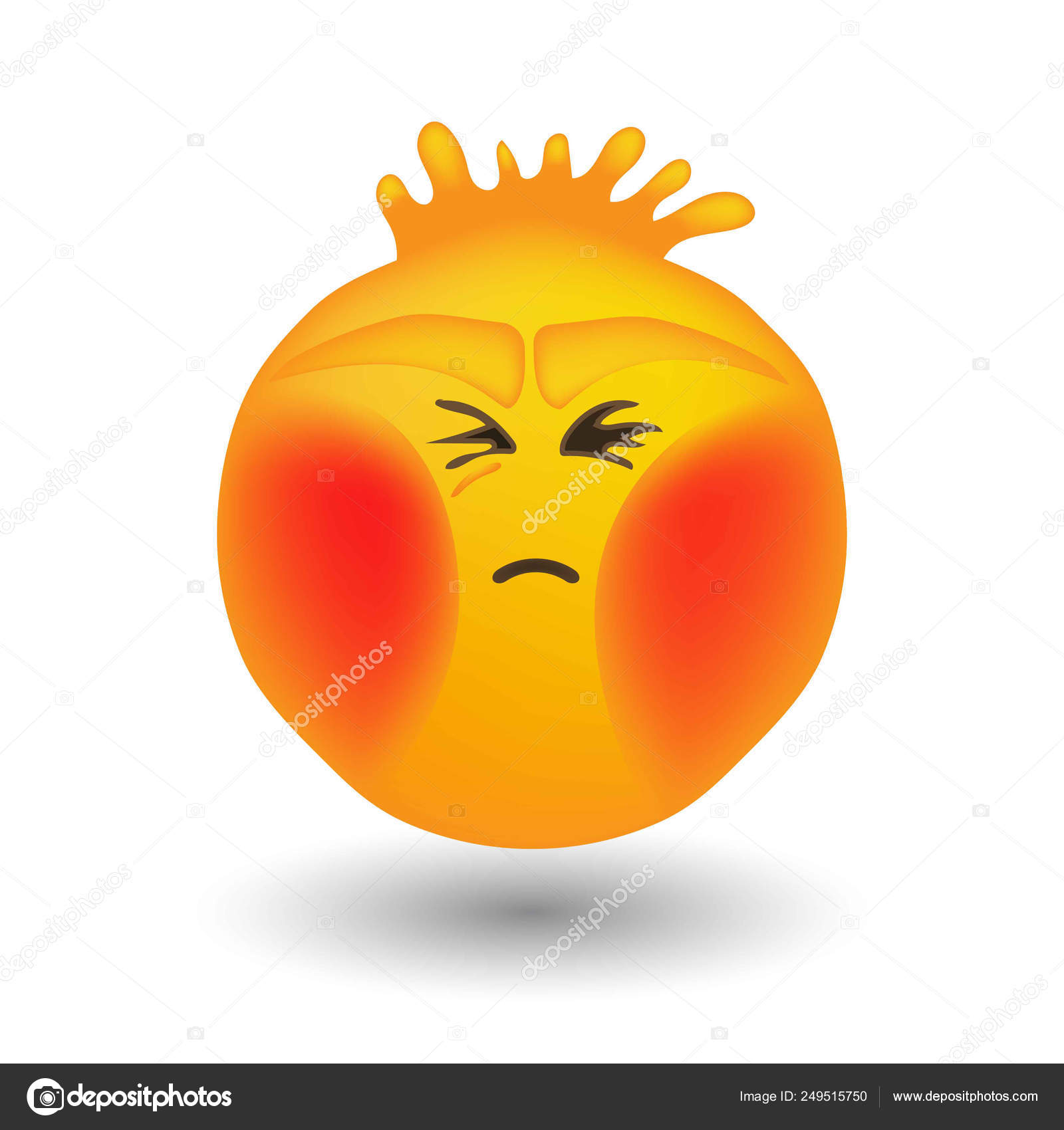 Emoji blast brains with red cheeks Stock Vector Image by ©annyshka78 ...