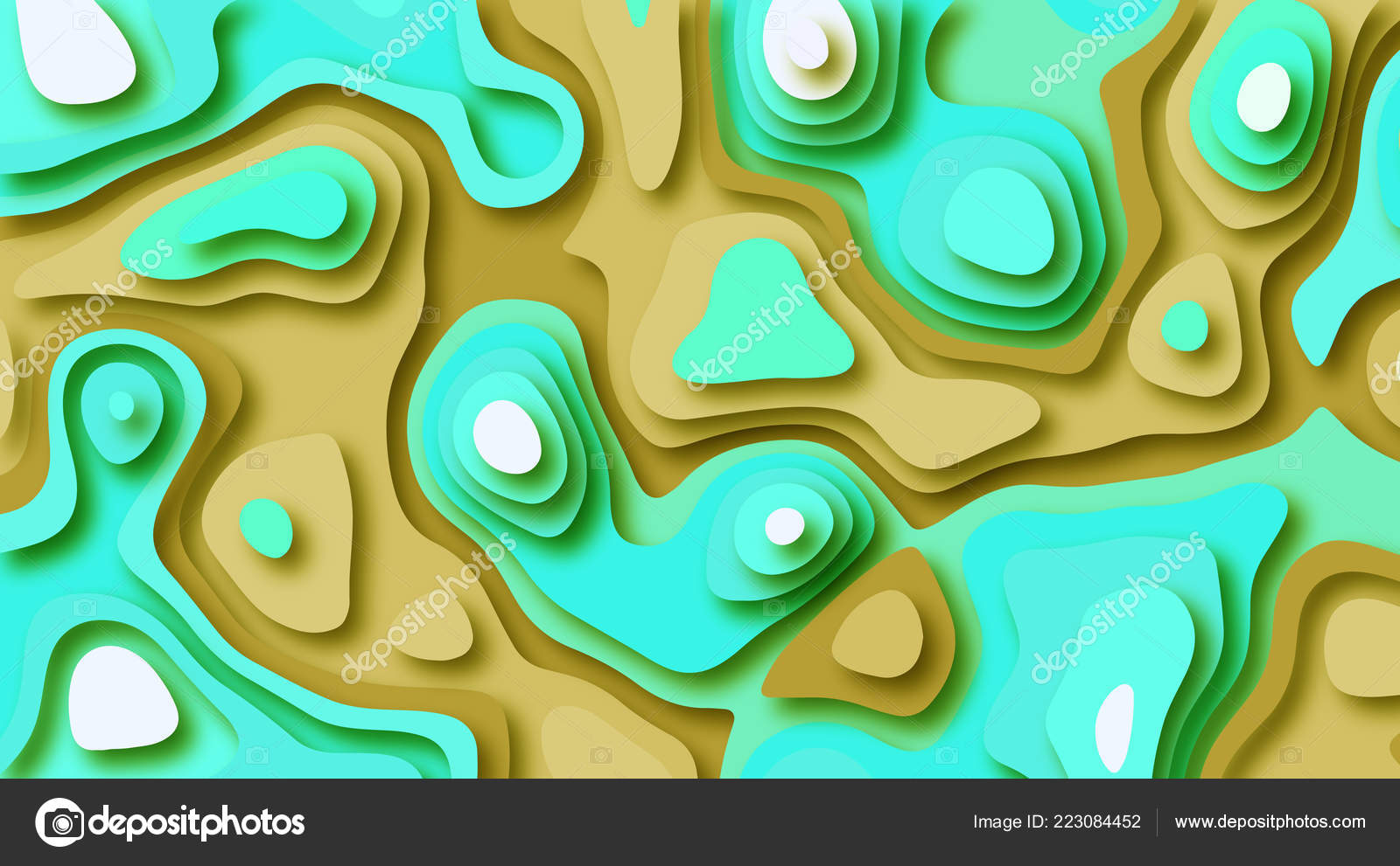 Paper Cutout Background Realistic Layered Smooth Objects Design ...