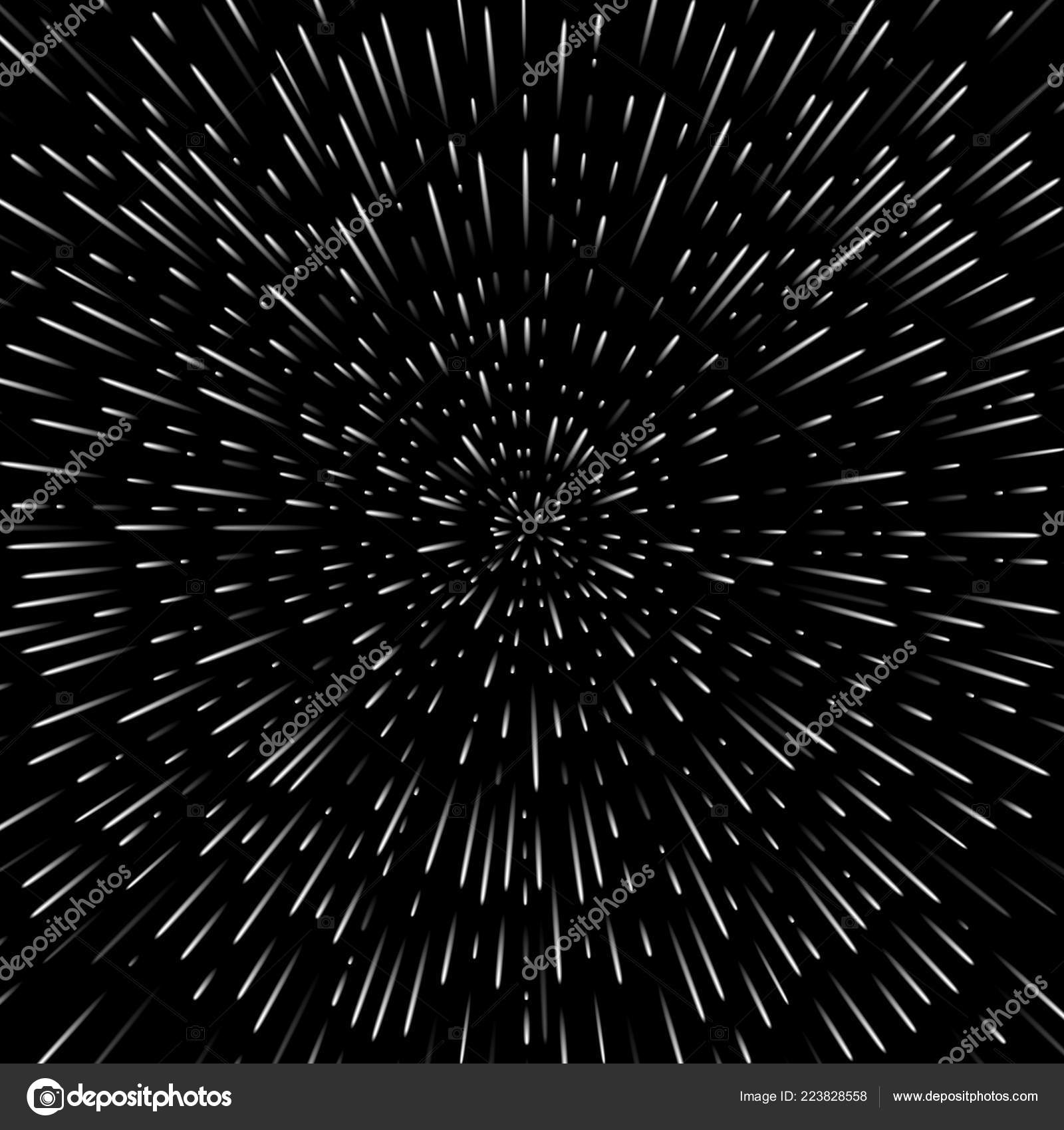 Vector Abstract Background Open Space Star Warp Hyperspace Travel Big ...