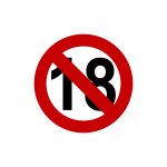 Under 18 years Sign Mark Vector Illustration Stock Vector by ©Gembuls ...