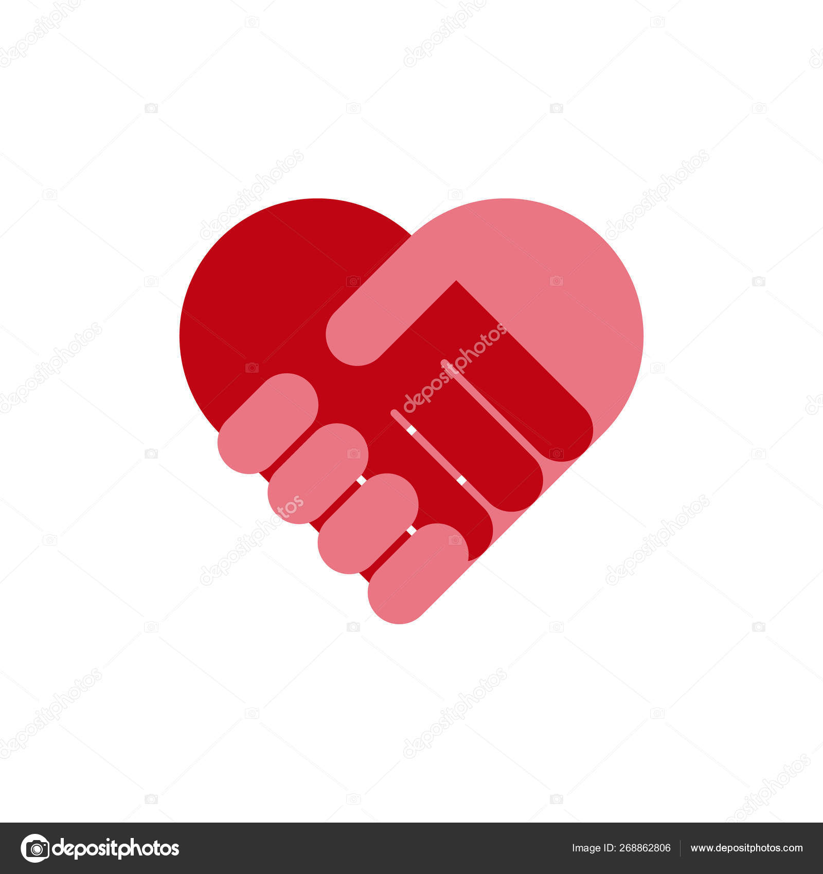 Handshake heart icon symbol. Vector eps10 Stock Vector Image by ©AndrOm ...