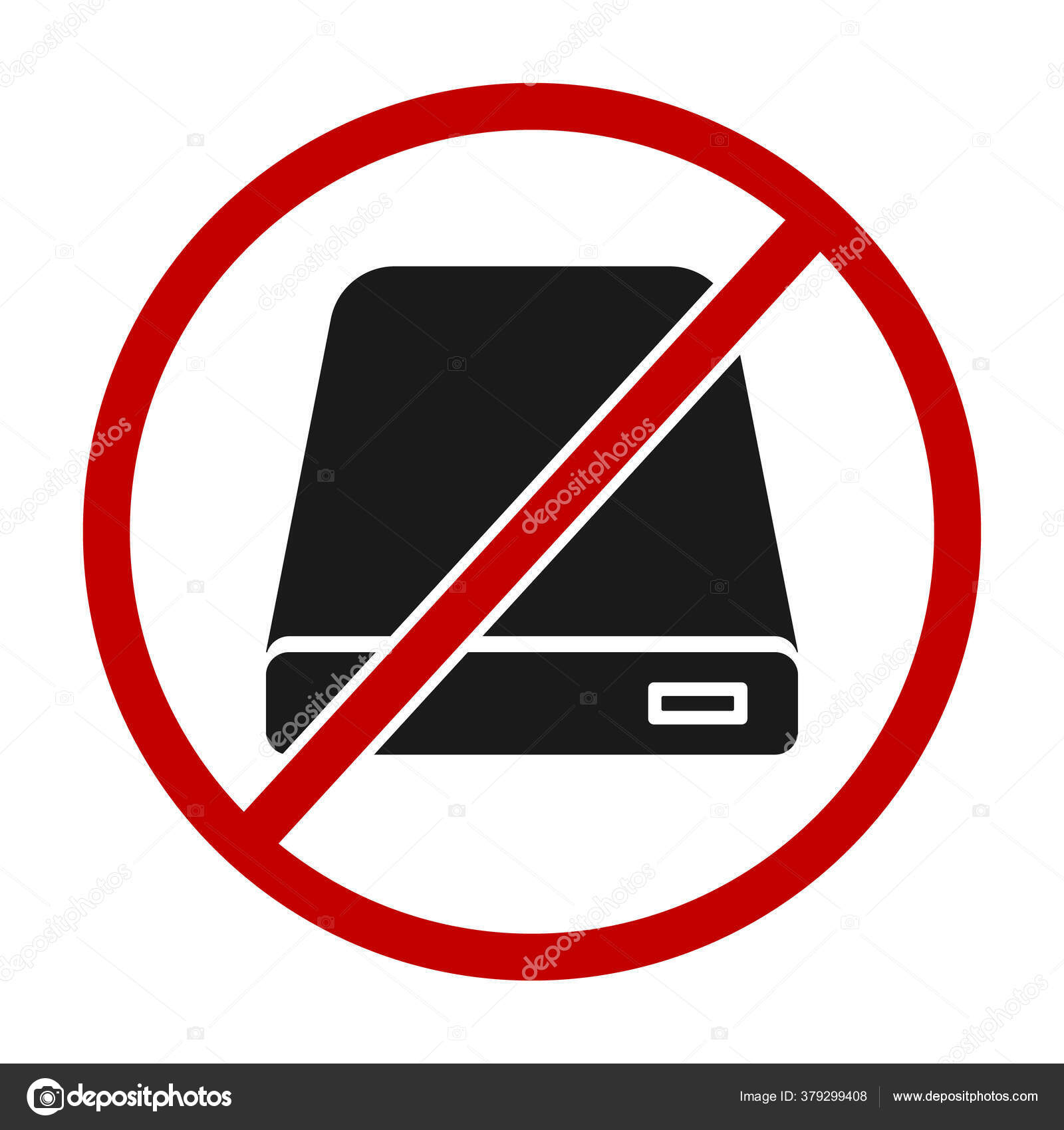 Hdd Icon Stop Using Hdd Sign Hdd Icon Computer Memory — Stock Vector ...