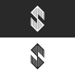 S with lines vector. Minimalism logo, icon, symbol, sign from letters s ...