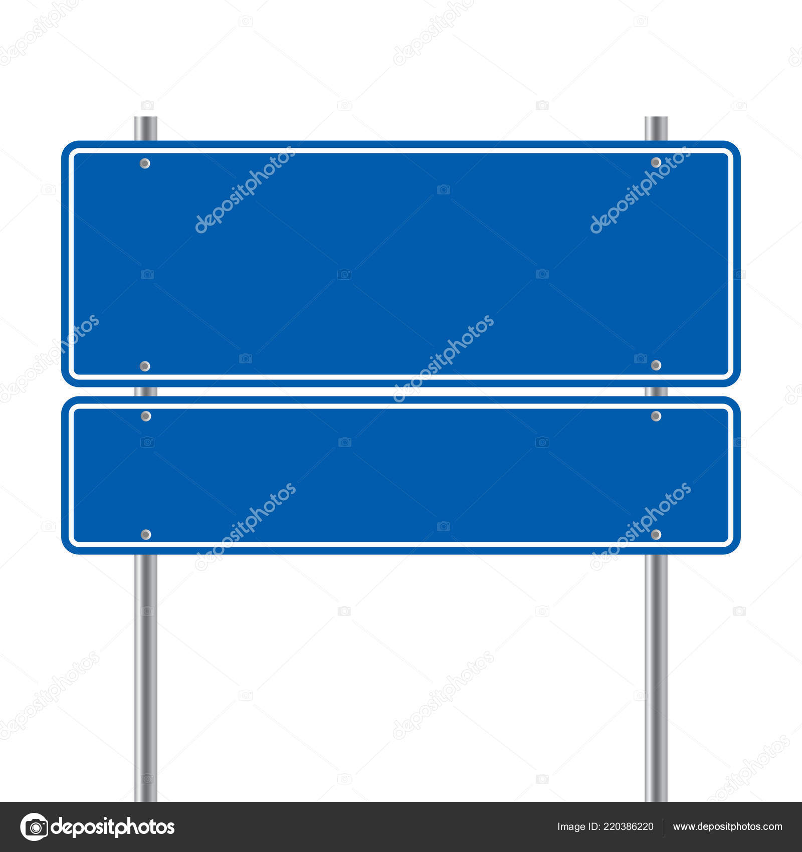 Sign Road Blue Blank Vector Illustration Stock Vector Image by ©3rus ...
