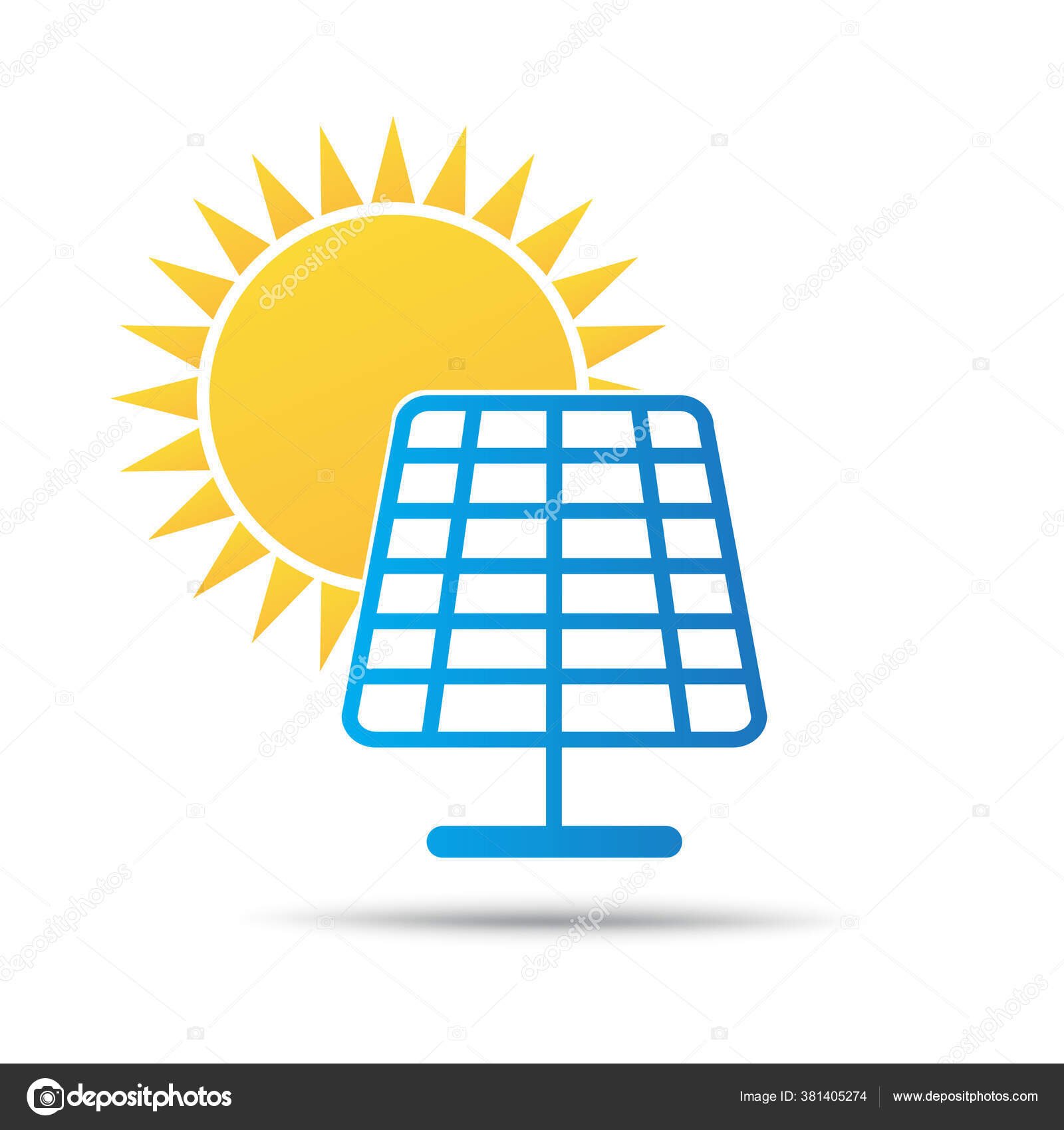 Solar Panel Sun Vector Stock Vector by ©3rus 381405274