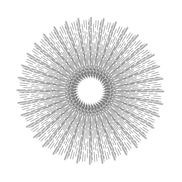 Linear Drawing Rays Sun Light Rays Burst — Stock Vector © 3rus #381404454