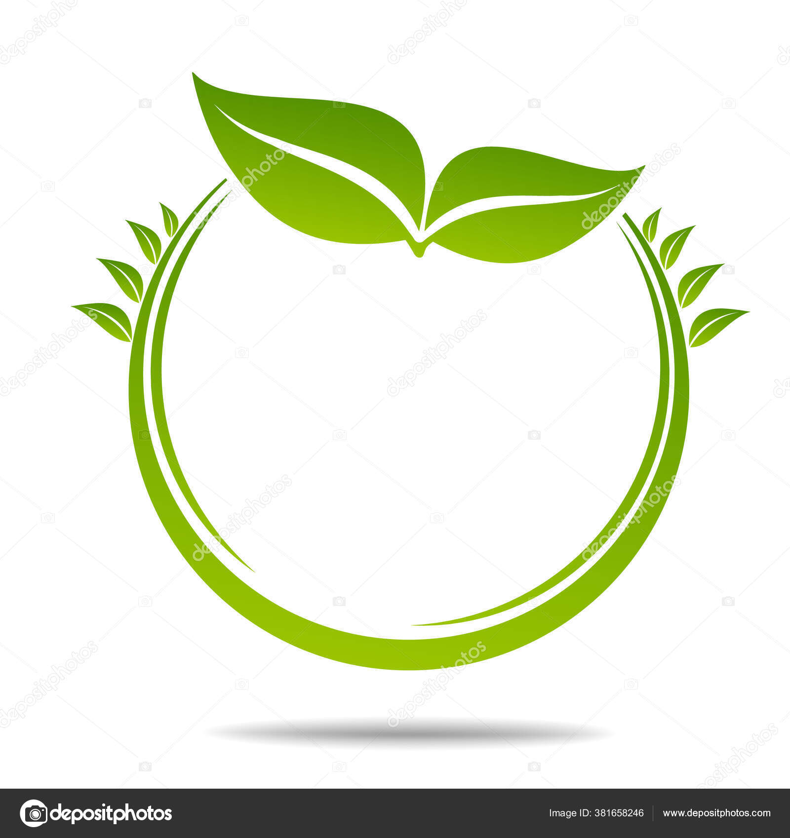 Green Ecology City Environmentally Friendly Leaf Eco Frame Stock Vector ...
