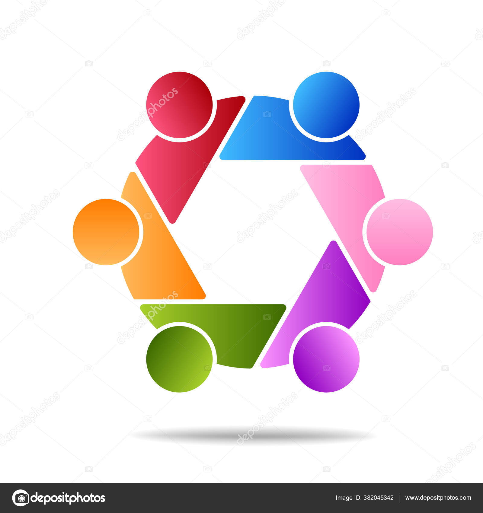 Community Support Sign People Symbol Vector Illustration Stock Vector ...