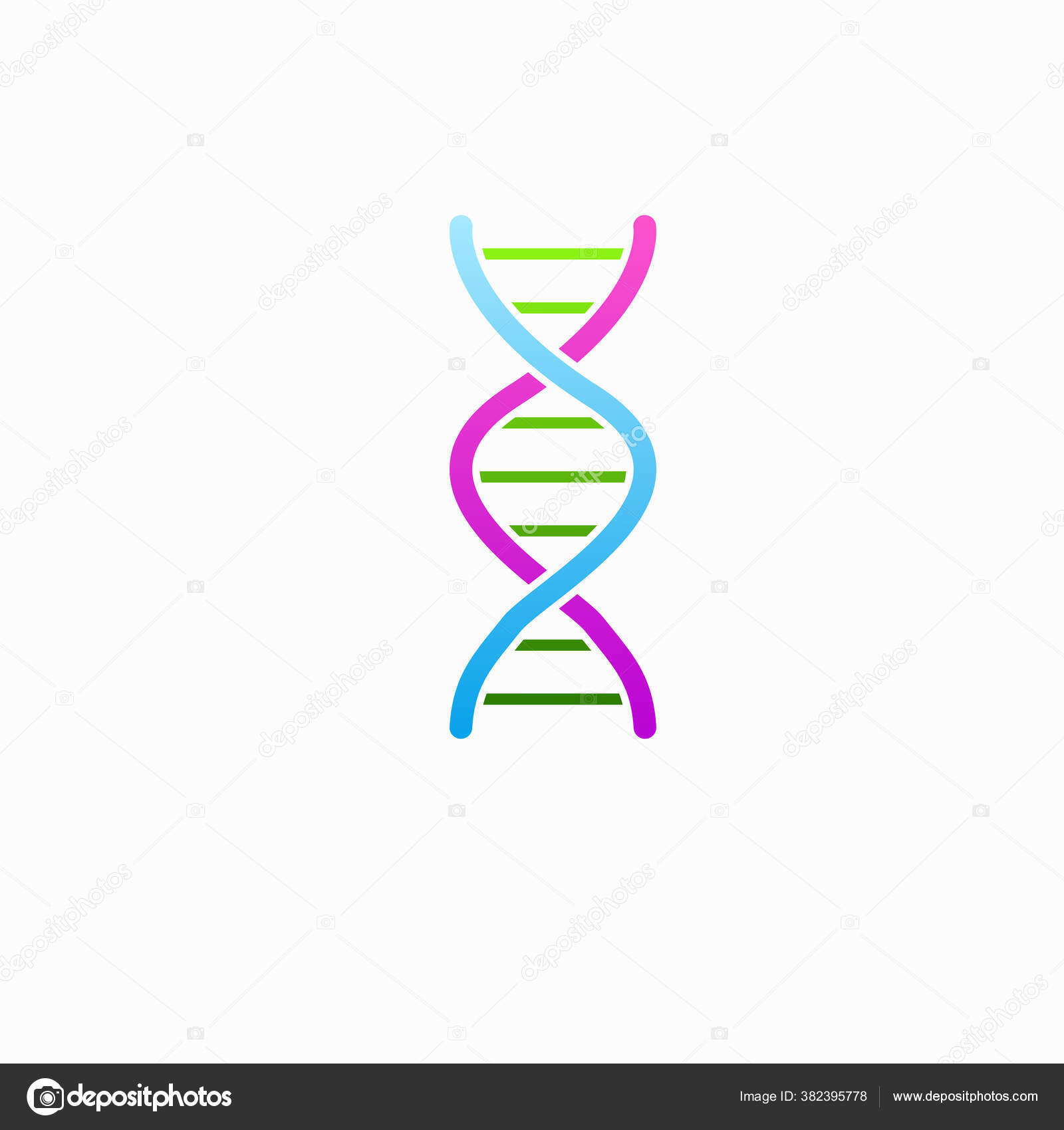 Símbolo Adn Aislado Sobre Fondo Blanco Vector de stock por ©3rus 382395778