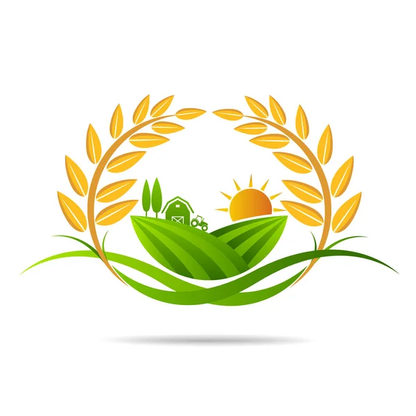 Farm Fresh Vector Emblems Stickers Farming Agriculture Organic Food ...